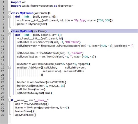 how to refine this wxpython code to make the gui look better wxpython users discuss wxpython
