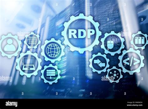 Rdp Remote Desktop Protocol Terminal Services Server Background Stock