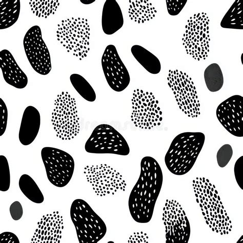 Modern Black And White Abstract Pattern With Irregular Shapes Stock Image Image Of Aesthetic