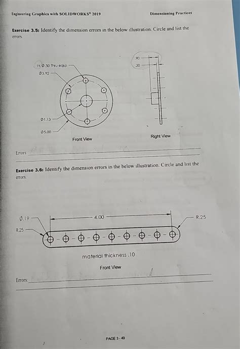 Solved Identify The Dimension Errors In The Below
