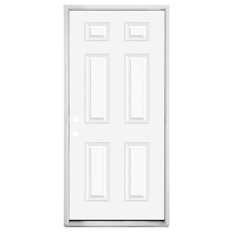 Builders Choice 36 In X 80 In 6 Panel Smooth Right Hand Inswing
