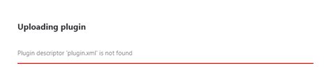 plugin descriptor plugin xml is not found when trying to publish