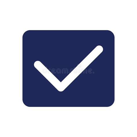 Checkmark Black Glyph Ui Icon Stock Vector Illustration Of Chat