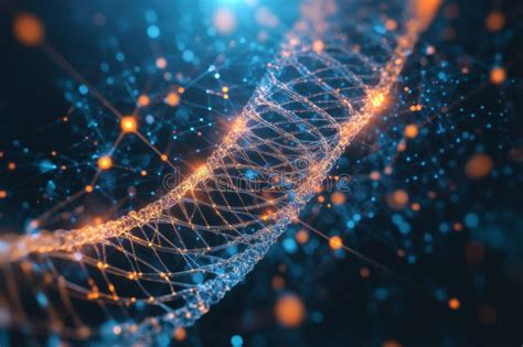 Conceptual Visualization Of A Dna Double Helix Structure In A Molecular