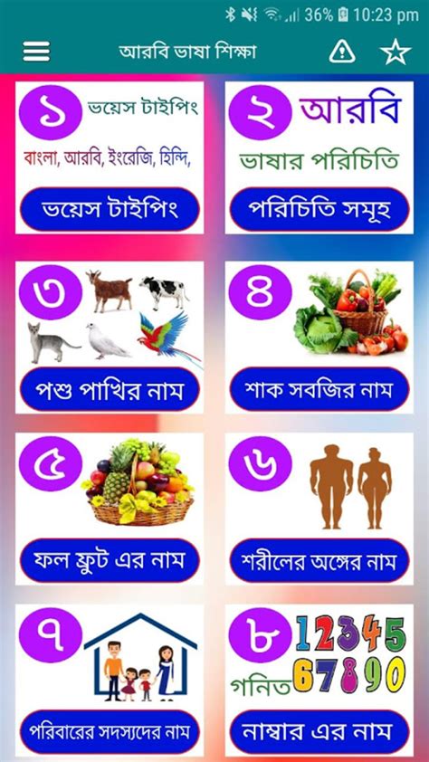 Android 용 বাংলা থেকে আরবি ভাষা শিক্ষা Learn Arabic In Bangla Apk 다운로드