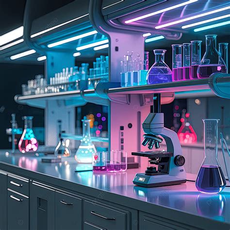 실험적 우수성 과학의 경계를 넓히는 네온으로 가득한 실험실 미래 과학 과학적 혁신 실혐실 배경 일러스트 및 사진 무료 다운로드 Pngtree