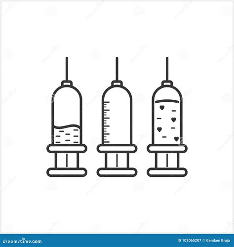 Injection Medicine Icon Stock Illustration Illustration Of Medication 102065207
