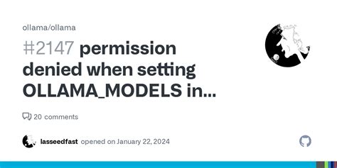 permission denied when setting ollama models in service file · issue