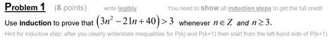 Solved Problem 1 (8 points) write legibly You need to show | Chegg.com