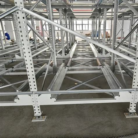 Customized High Density Intelligent 4 Way Shuttle Asrs Warehouse Storage Rack With Pallet Lift