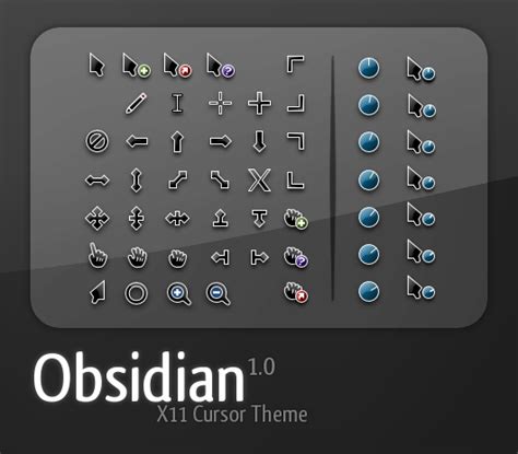 Obsidian Cursor Pack Skin Pack Theme For Windows 10