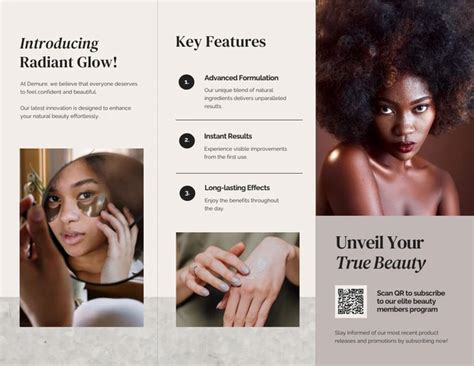 Beauty Product Introduction Brochure Template Venngage
