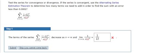 solved test the series for convergence or divergence if the