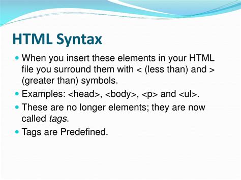 Ppt Html Basics Powerpoint Presentation Free Download Id3053393