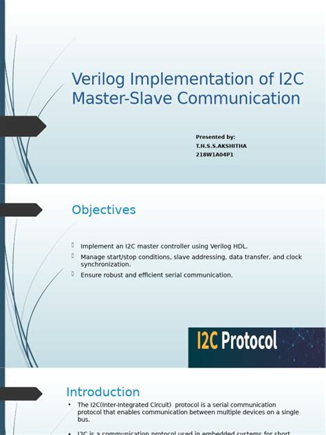 Verilog Implementation Of I2c Master Slave Communicationdraft Pdf