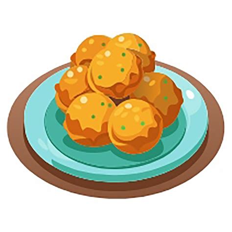 Fritters Food Vector Illustration Premium Ai Generated Image