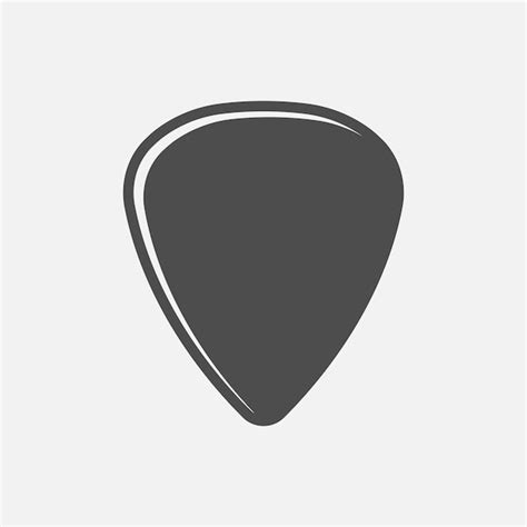 Premium Vector Guitar Pick Icon Isolated On White Background Vector Illustration