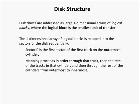 Secondary Storage Structure Operating System Concepts Ppt