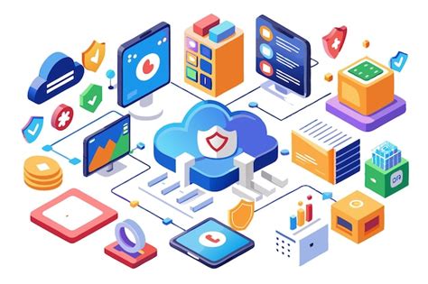 Secure Cloud Computing Network With Devices Connected To A Cloud Server