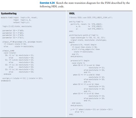 Solved Exercise 424 Sketch The State Transition Diagram For