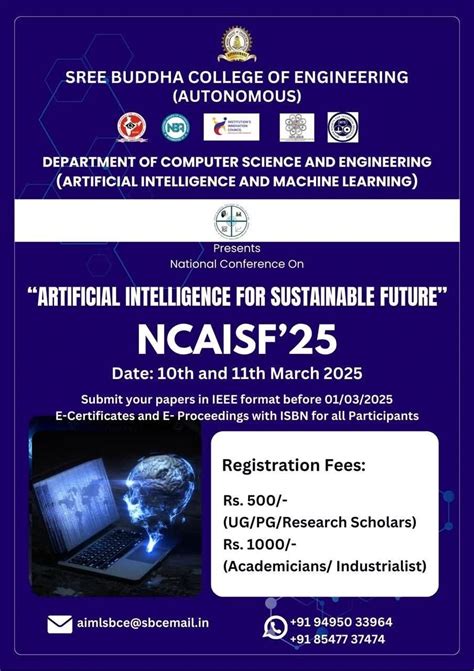 National Conference On Artificial Intelligence For A Sustainable