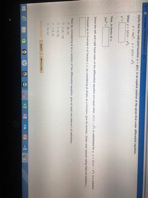Solved Verify That The Indicated Function Y Phi X Is An Chegg Com
