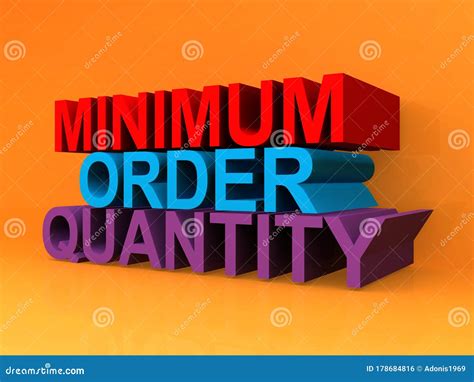 Minimum Order Quantity Stock Illustration Illustration Of Concept