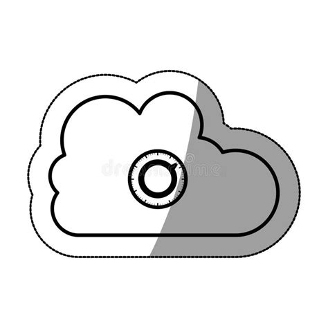 Isolated Cloud Computing And Padlock Design Stock Illustration Illustration Of Display Mobile
