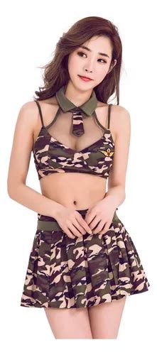 Nuevo Uniforme Militar De Camuflaje Barra Sexy Cantante D Cuotas Sin Interés