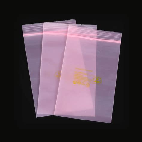 Pe Packing Bag Esd Ldpe Plastic Bag Zip Lock Anti Static Bag Zipper