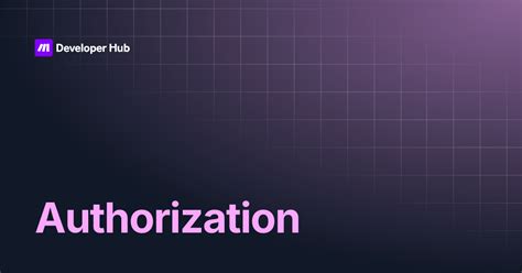 authorization make developer hub