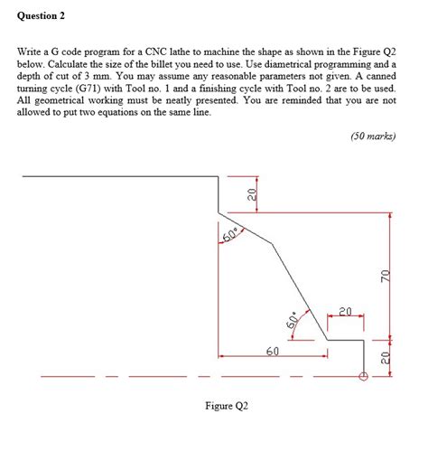 Write A G Code Program For A CNC Lathe To Machine The Chegg
