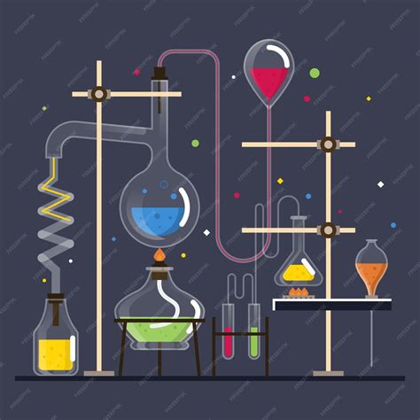 Free Vector Science Lab Objects Set