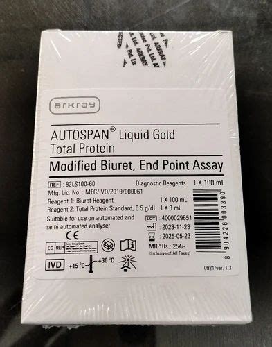 Autospan Total Protein Test Kit Blood At ₹ 190box In Indore Id