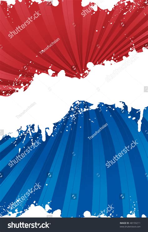 Red White Blue Patriotic Background Grunge Stock Vector Royalty Free