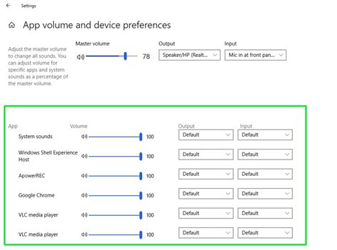 how to assign different sound output device to apps on windows 10