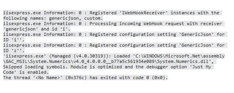 Visual Studio 2012 Unable To Save Webhook Data Received Using ASP NET