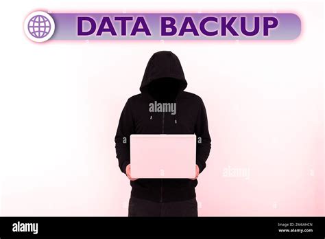 Text Sign Showing Data Backup Concept Meaning Copy Of Important Data That Is Stored On An