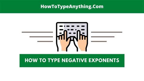 How To Type Negative Exponents In Word Typing To The Negative Power How To Type Anything