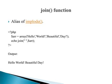 Presentation On Php String Function Part 1 Ppt