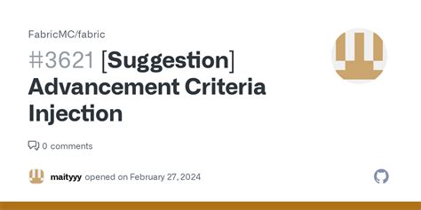 Suggestion Advancement Criteria Injection · Issue 3621 · Fabricmc