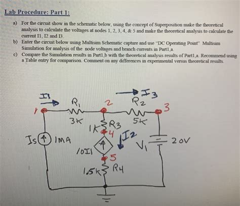 Lab Procedure Part A For The Circuit Show In The Chegg Com