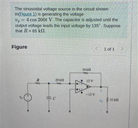 solved the sinusoidal voltage source in the circuit shown