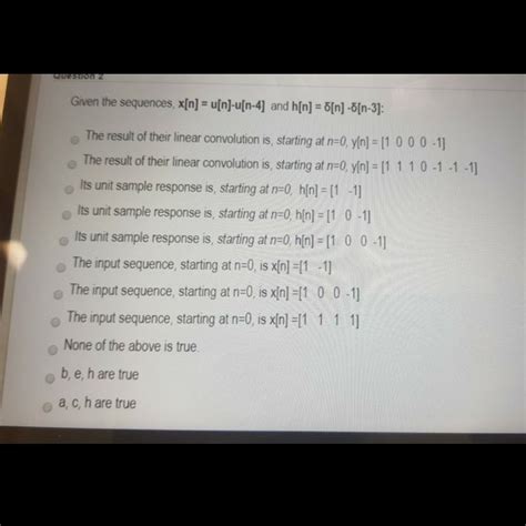 Solved Given The Sequences X N U N U N 4 And H N