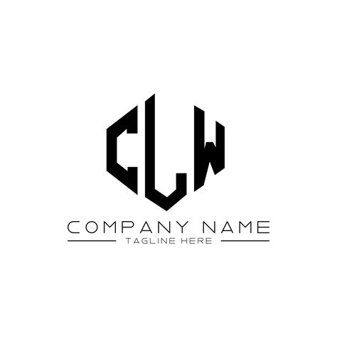 Clw Letter Logo Design With Polygon Shape Clw Polygon And Cube Shape Logo Design Clw Hexagon