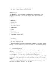 Soil Texture Analysis Hydrometer Method Explained Course Hero