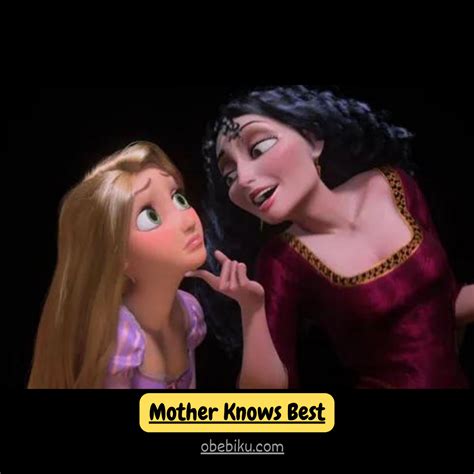 Mother Knows Best Lyrics Tangled Obebiku