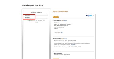 laravel 5 1 paypal does not show order summary omnipay