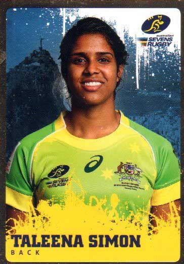2016 Rugby Gold Parallel 94 Taleena Simon Womens Sevens Diggaz Trading Cards