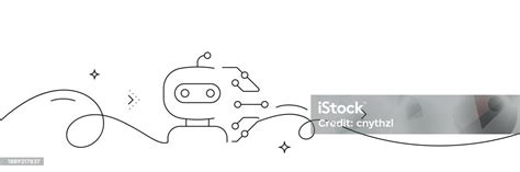 로봇 공학 아이콘의 연속 선화입니다 손으로 그린 상징 벡터 일러스트 레이 션 로봇공학에 대한 스톡 벡터 아트 및 기타 이미지 로봇공학 낙서 드로잉 한붓그리기 Istock